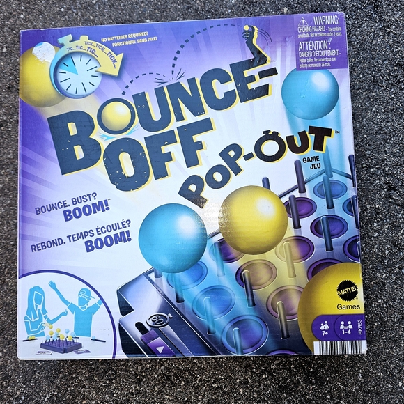 Mattel | Games | Mattel Bounceoff Popout Game Blue And Yellow | Poshmark